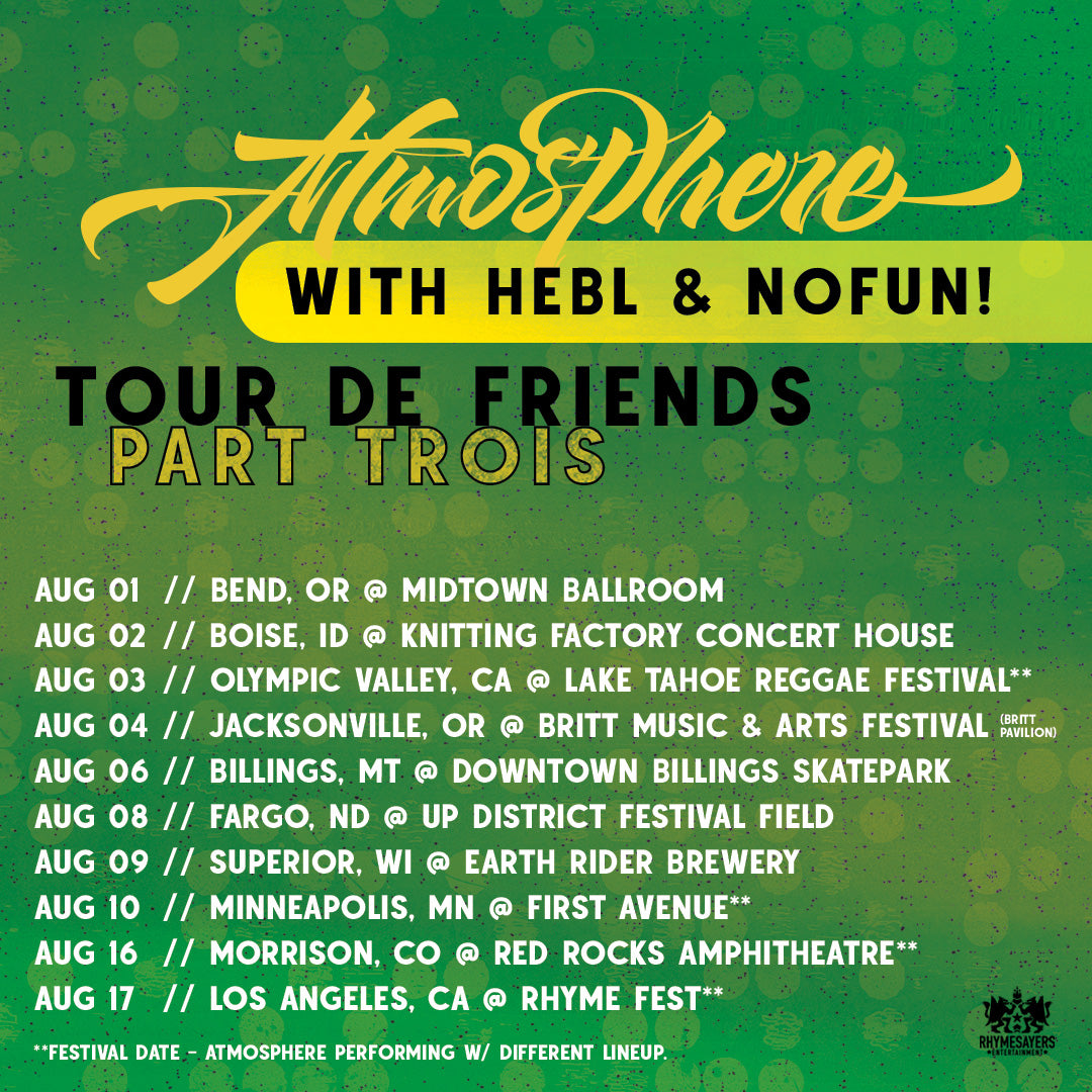Atmosphere - Tour De Friends: Part Trois - Rhymesayers Entertainment