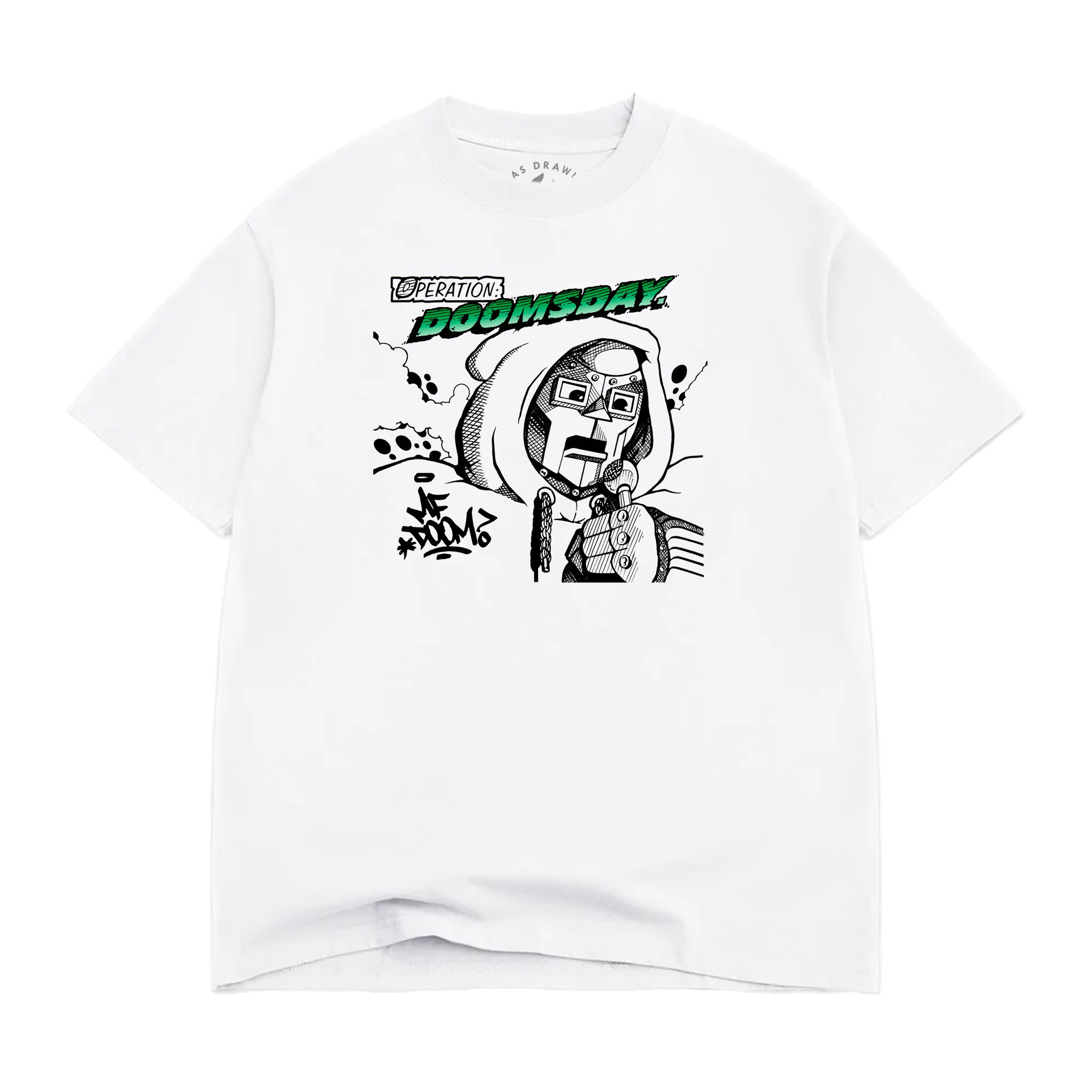 MF DOOM - Sketch Shirt (White) - Rhymesayers Entertainment
