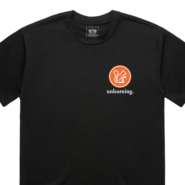 Evidence - Unlearning Squirrel Logo Shirt (Black) - Rhymesayers ...