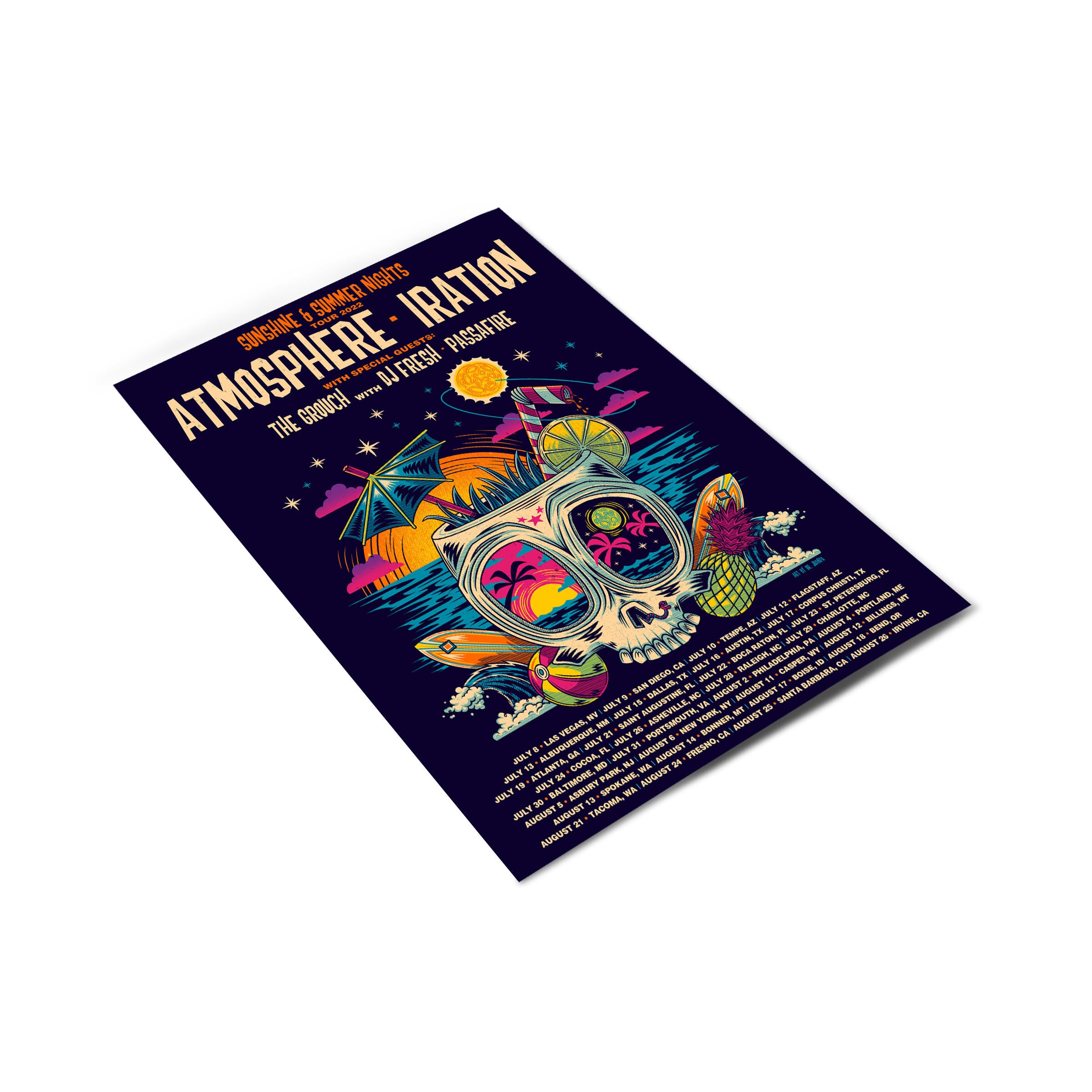 Atmosphere - Sunshine & Summer Nights Tour Poster - Rhymesayers ...